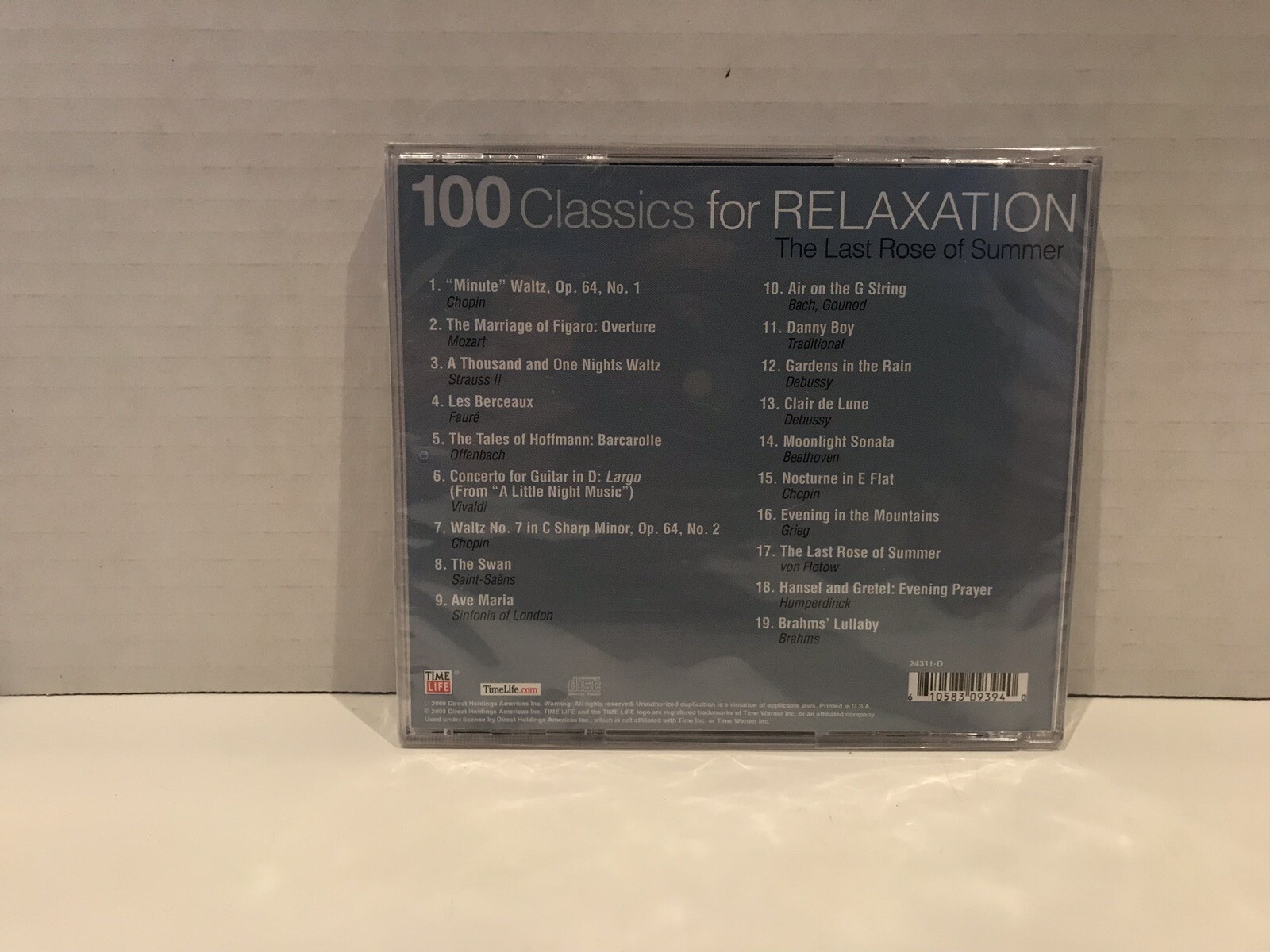 Time Life 100 Classics for Relaxation The Last Rose to Summer Music CD ...