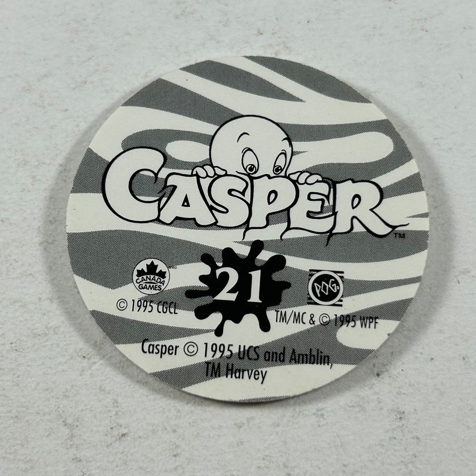 Casper the Friendly Ghost POG #21 1995 - Canada Games - UCS and Amblin ...
