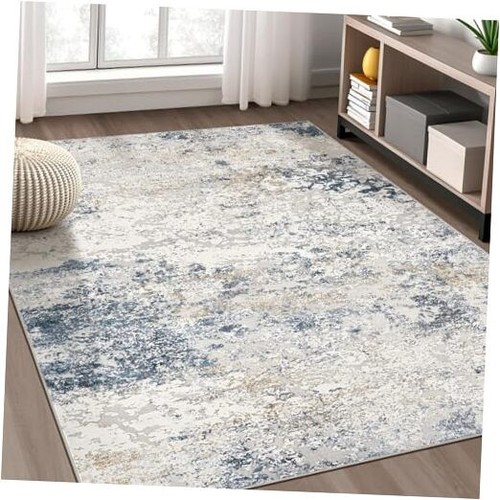 Area Rug Living Room Rugs - 5x7 Abstract Large Soft Indoor Washable Rug ...