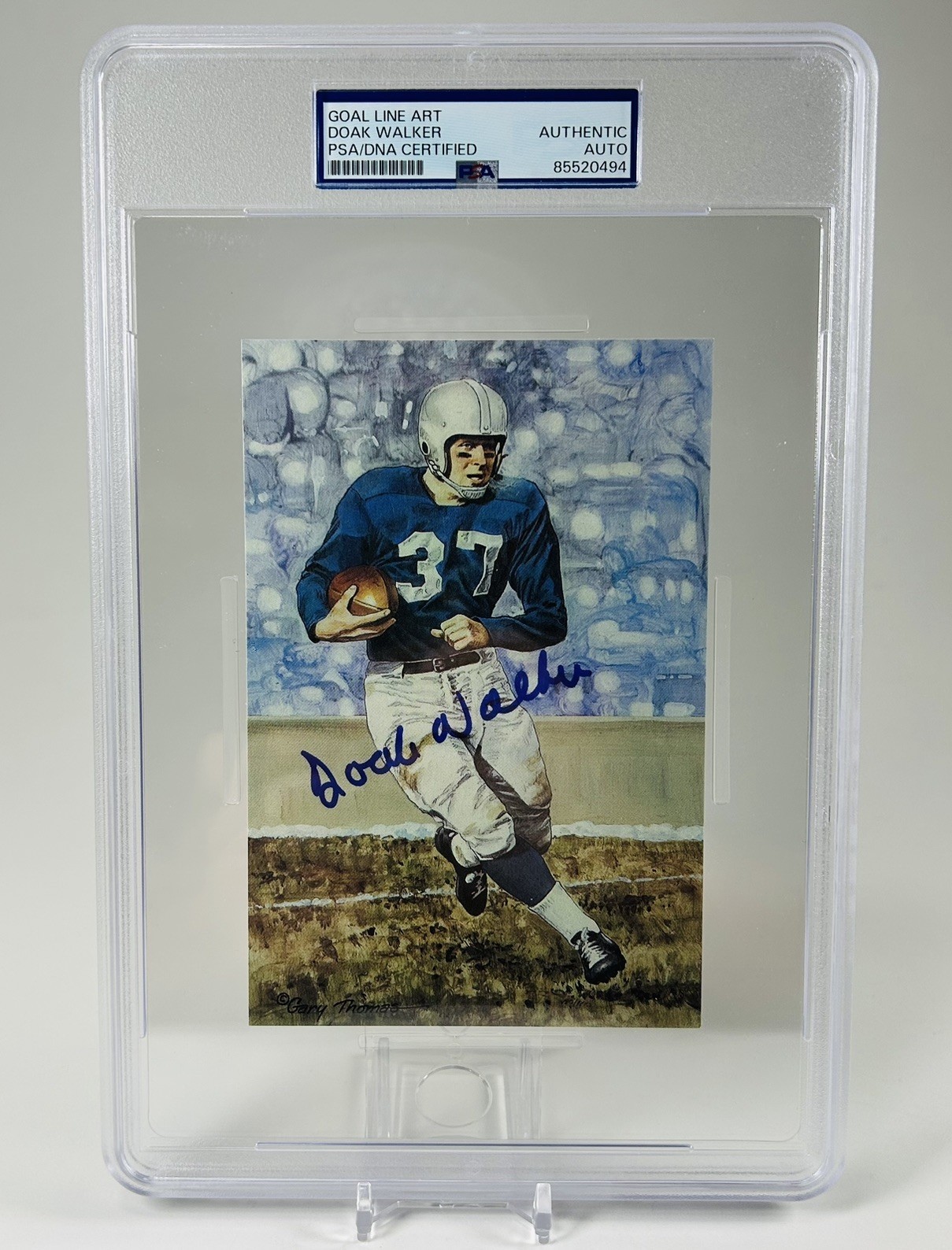 Doak Walker Signed Goal Line Art Card GLAC Autograph Detroit Lions HOF ...