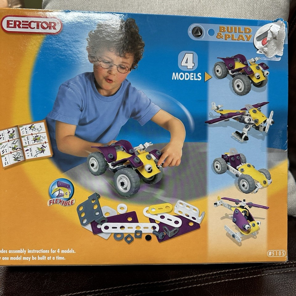 NEW Erector Build & Play: 4-in-1 Flexible Building Toy for Kids. Fast ...