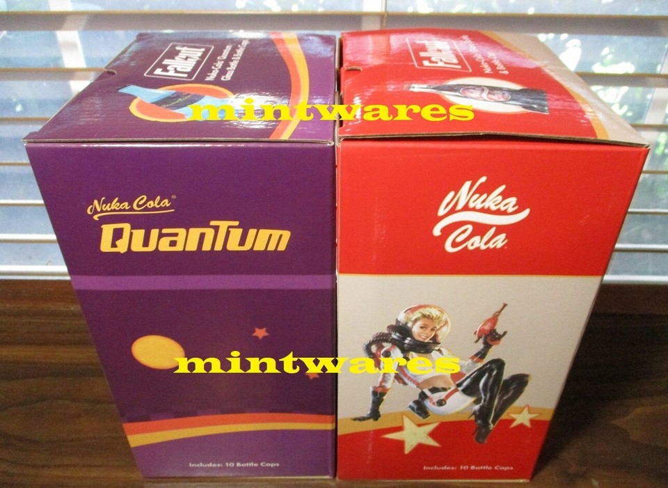 Fallout Nuka Cola + Quantum Glass Rocket Bottle & 20 Caps Bundle Set ...