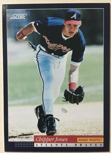 Chipper Jones 1994 Score Baseball Rookie Prospect Card RC #572 Atlanta ...