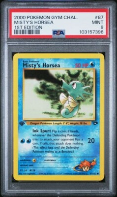 2000 POKEMON GYM CHALLENGE 87 MISTY'S HORSEA PSA 9 MINT 1ST EDITION | eBay
