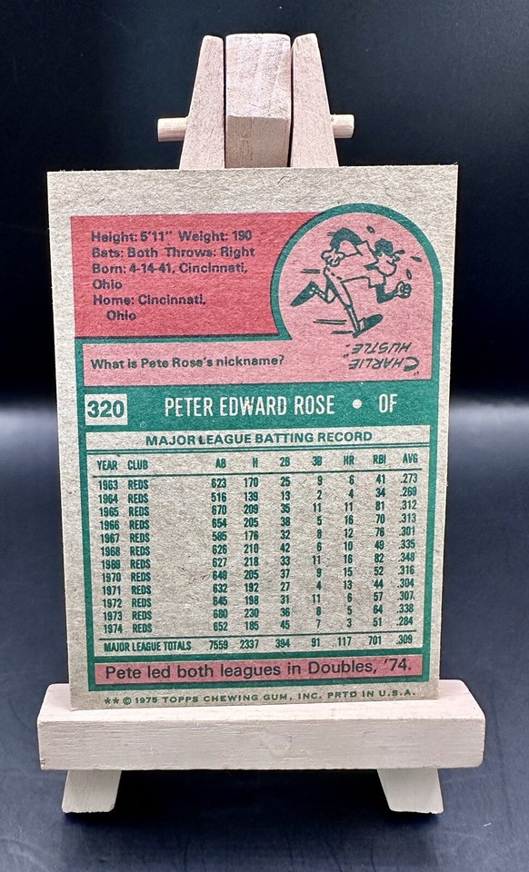 1975 Topps Mini Pete Rose Blue Ink In Person Auto #320 | eBay