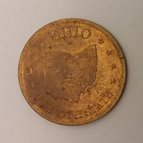 Ohio 17th State Souvenir Coin Medal Token 26mm | eBay