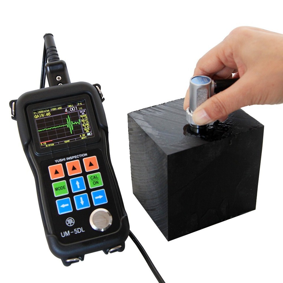 YUSHI UM-5DL Digital Ultrasonic Thickness Gauge Corrosion Test Meter 0. ...