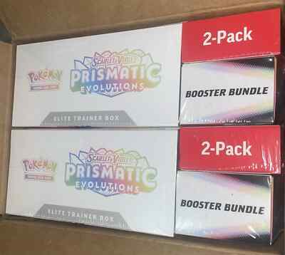 Pokemon TCG Prismatic Evolutions Costco 2-Pack (ETB + Booster Bundle ...