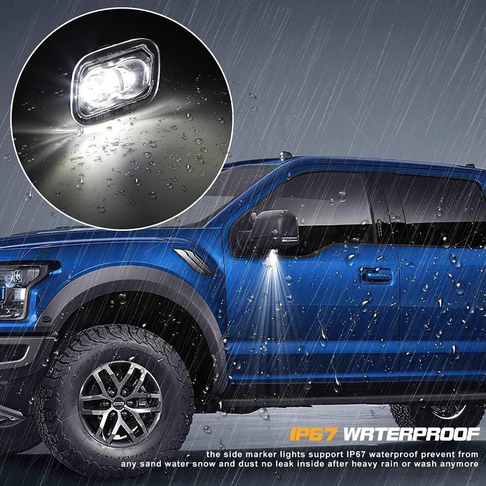 For 2015-2022 F150/17+ F250 F350 LED Tow Mirror Puddle Courtesy Light ...