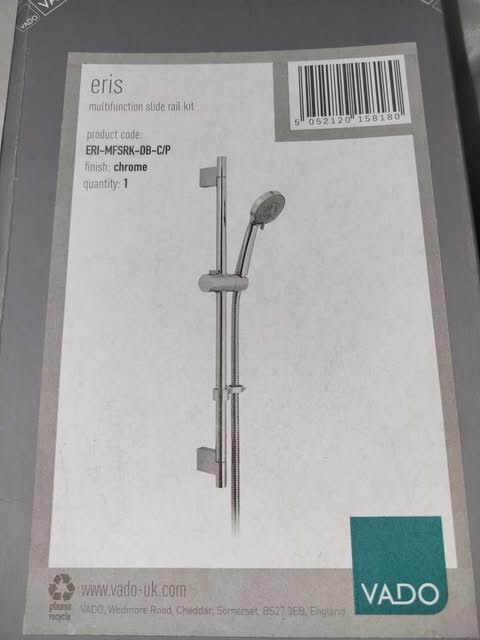 Vado ERI-MFSRK-DB-C/P ERIS Multi Function Slide Rail Kit Chrome - BNIB ...