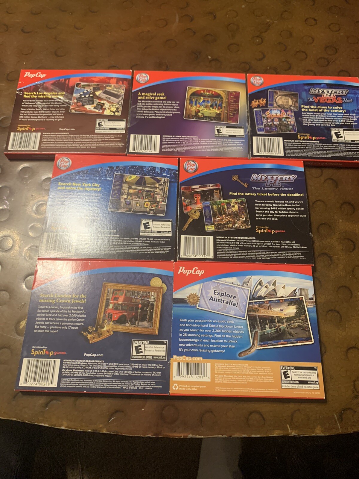 Popcap PC Game Lot of 7 games Mystery PI London Vacation Quest ...