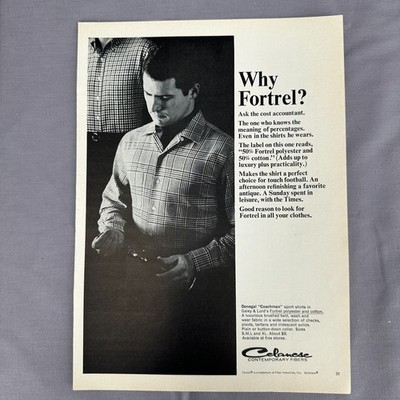 1964 Fortrel Celanese Fibers Vintage Mens Shirt Fashion Why Fortrel Vtg ...