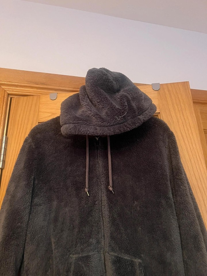 Men’s next size small grey furry zip up | eBay UK