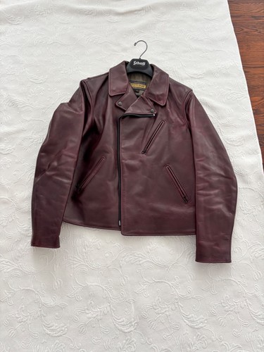Schott's NYC Limited Edition Perfecto Burgundy Horsehide Jacket, size ...