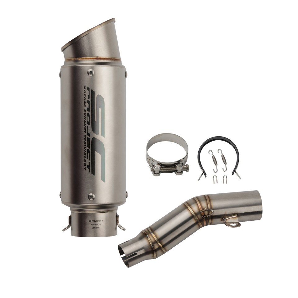For Yamaha YZF R6 2006-2024 Mid Exhaust Pipe Slip On Muffler Tail Pipe ...