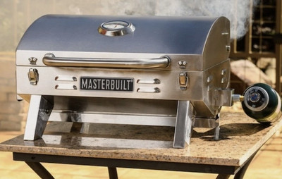 Masterbuilt Stainless Steel Liquid Propane Portable Gas Grill ...