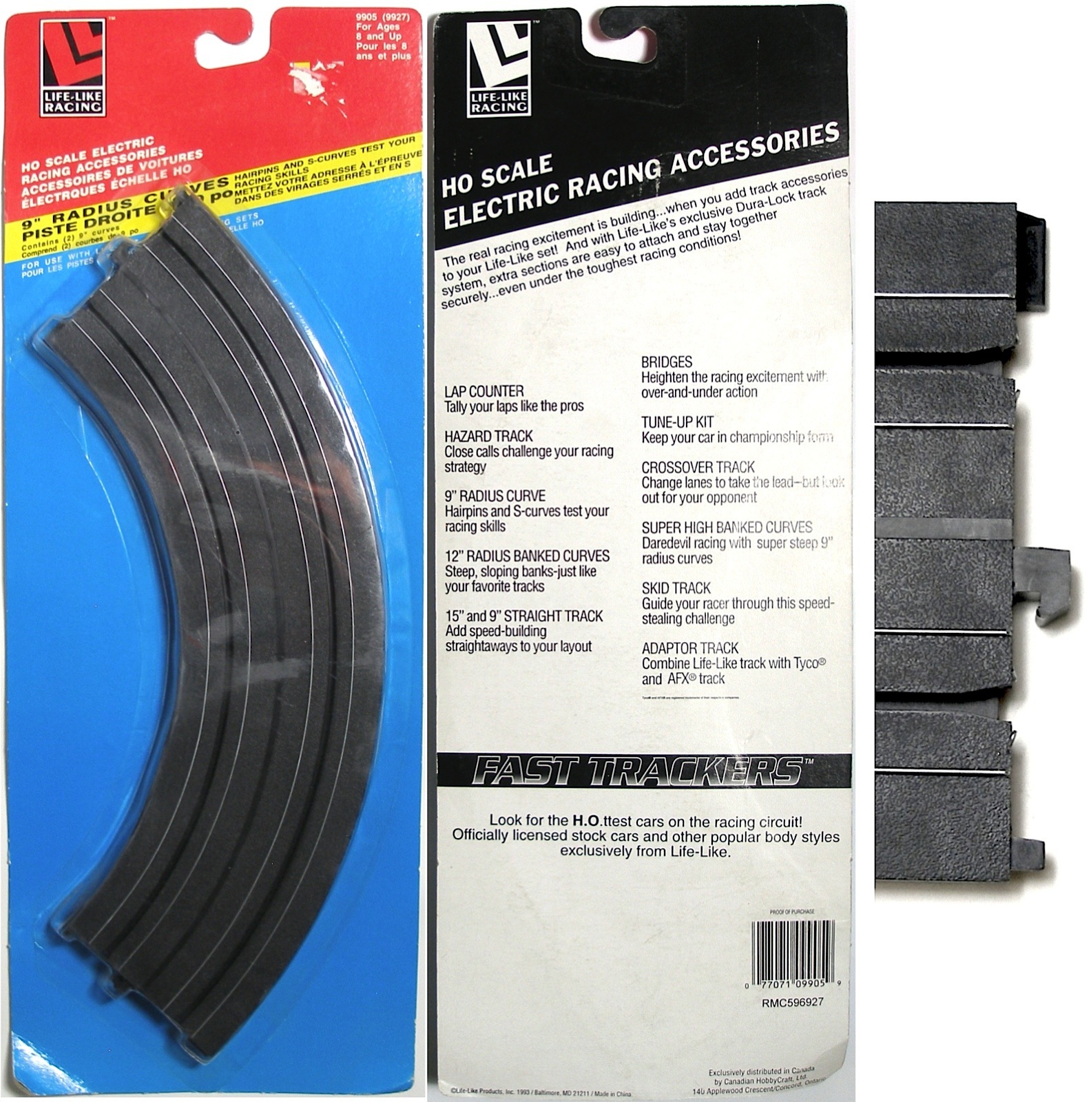 2 LIFE-LIKE HO Slot Car Racing Dura-Loc 1/4 9" Curve Track 9927 9905 ...