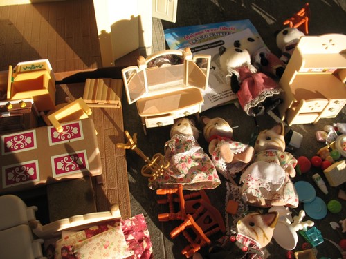 Calico Critters Red Roof Country Home House Furniture Cat Panda ...