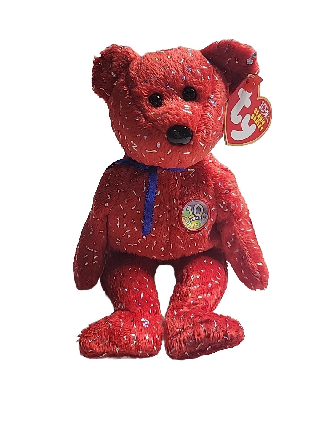 Ty Beanie Baby - Decade - RED BEAR- Vintage (8.5") NEW (2002-2003) MINT ...