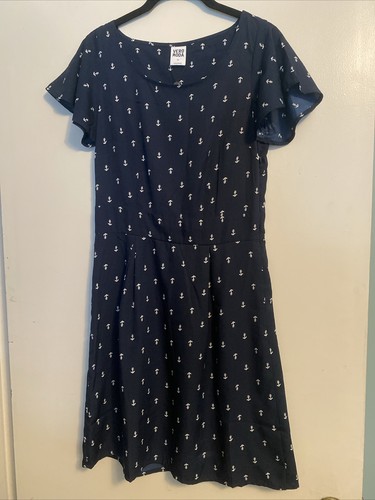 Vera Moda Navy Blue Anchor Print Dress Size Eu 36 Nwt | eBay