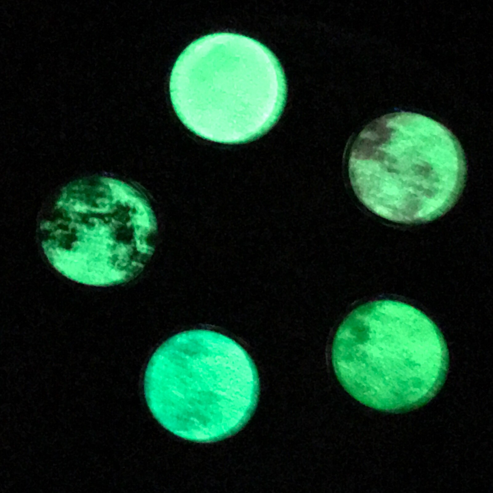 Glow-in-Dark Moon Jewelpop Glows in Dark, Pink, Green, Blue, Black | eBay