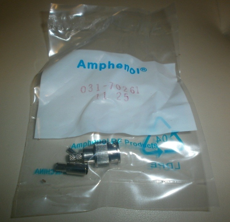 Mouser 31-70261 HF Connector Mini BNC Plug Crimp 25 Pieces | eBay