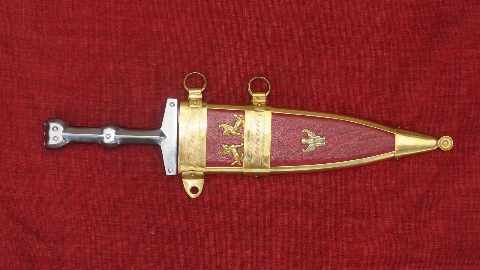 Roman LEGIO X FRETENSIS sphinx legion decorated iron pugio dagger armor ...