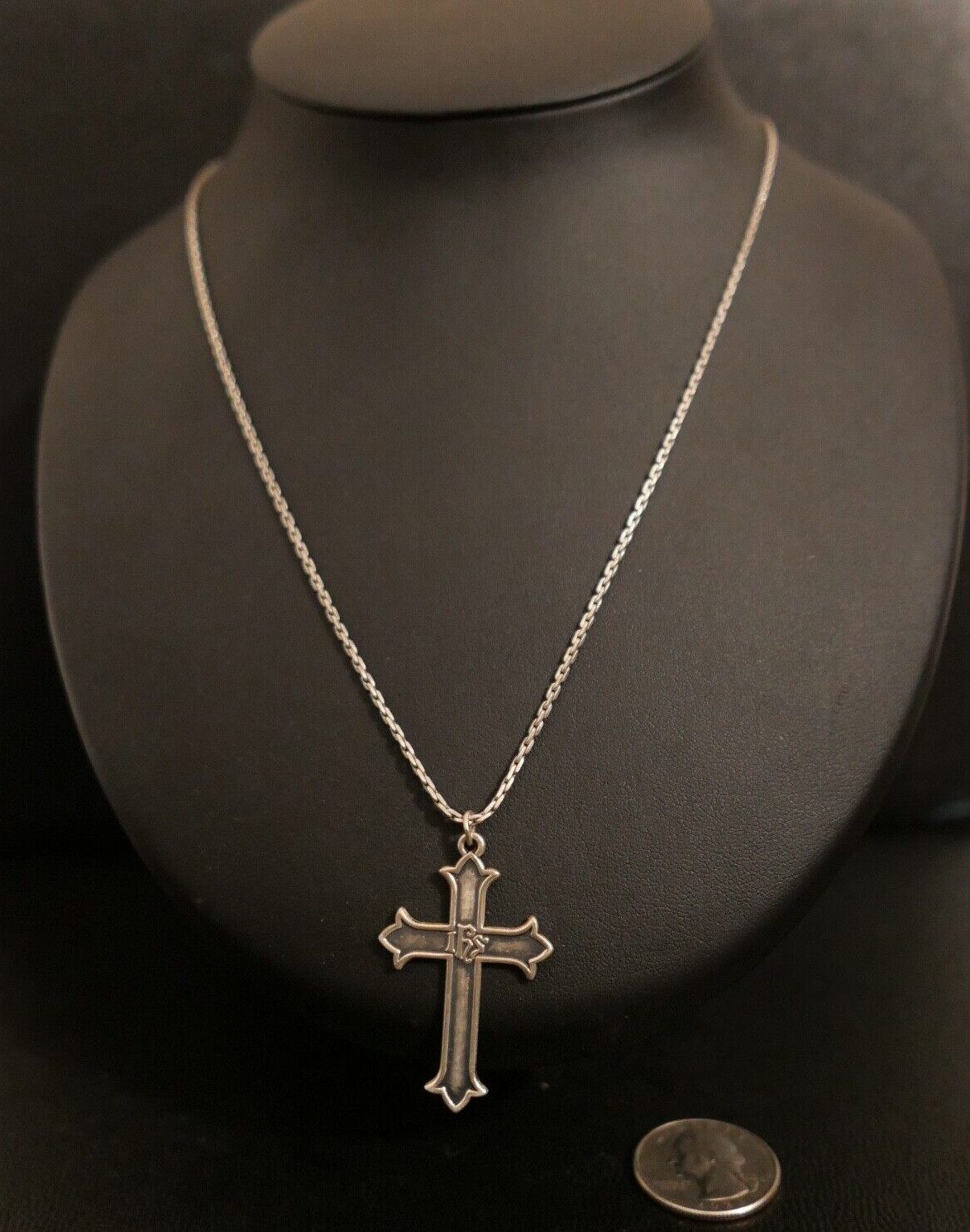 James Avery .925 Sterling Silver IHS Cross Pendant w/… - Gem