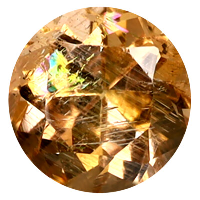 1.04 ct Awe-inspiring Round (6 x 6 mm) Unheated / Untreated Yellow ...