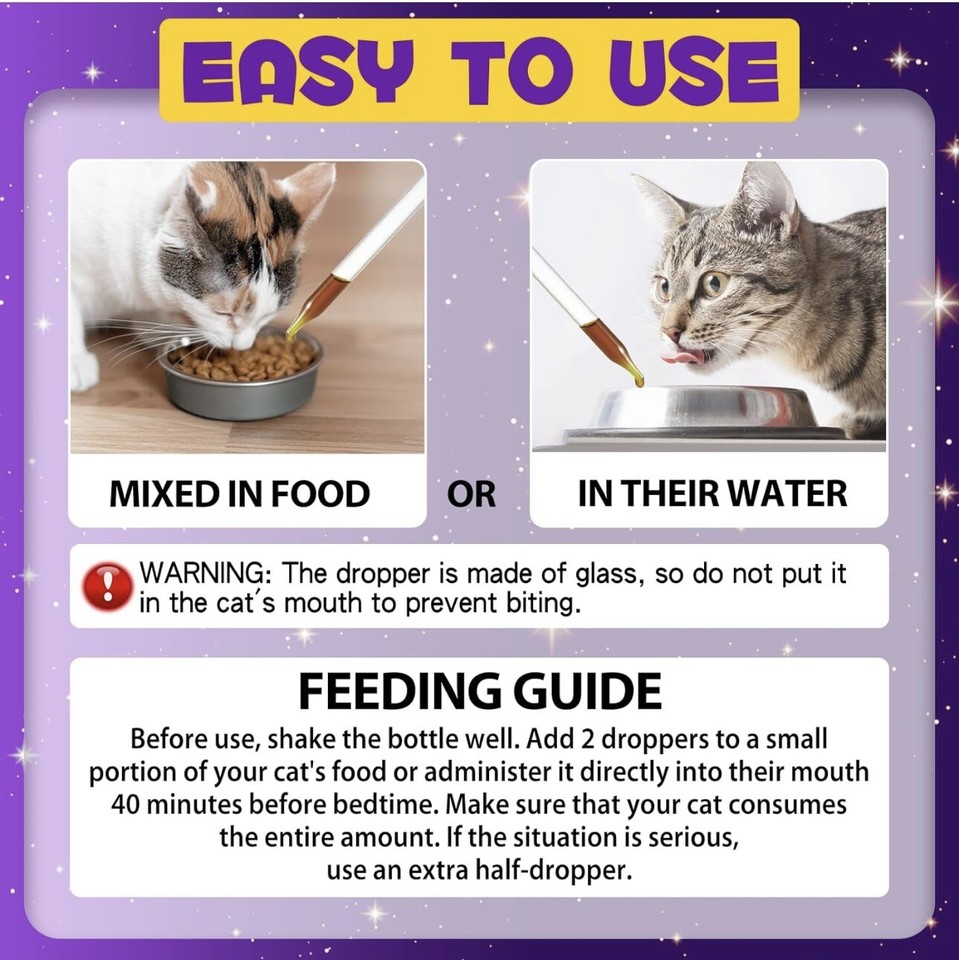Melatonin for Cats, Sleep Aid for Cats Supports Cat Stress & Anxiety ...