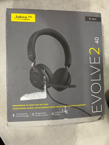 Jabra Evolve2 40 Stereo Corded Headset - Black | eBay