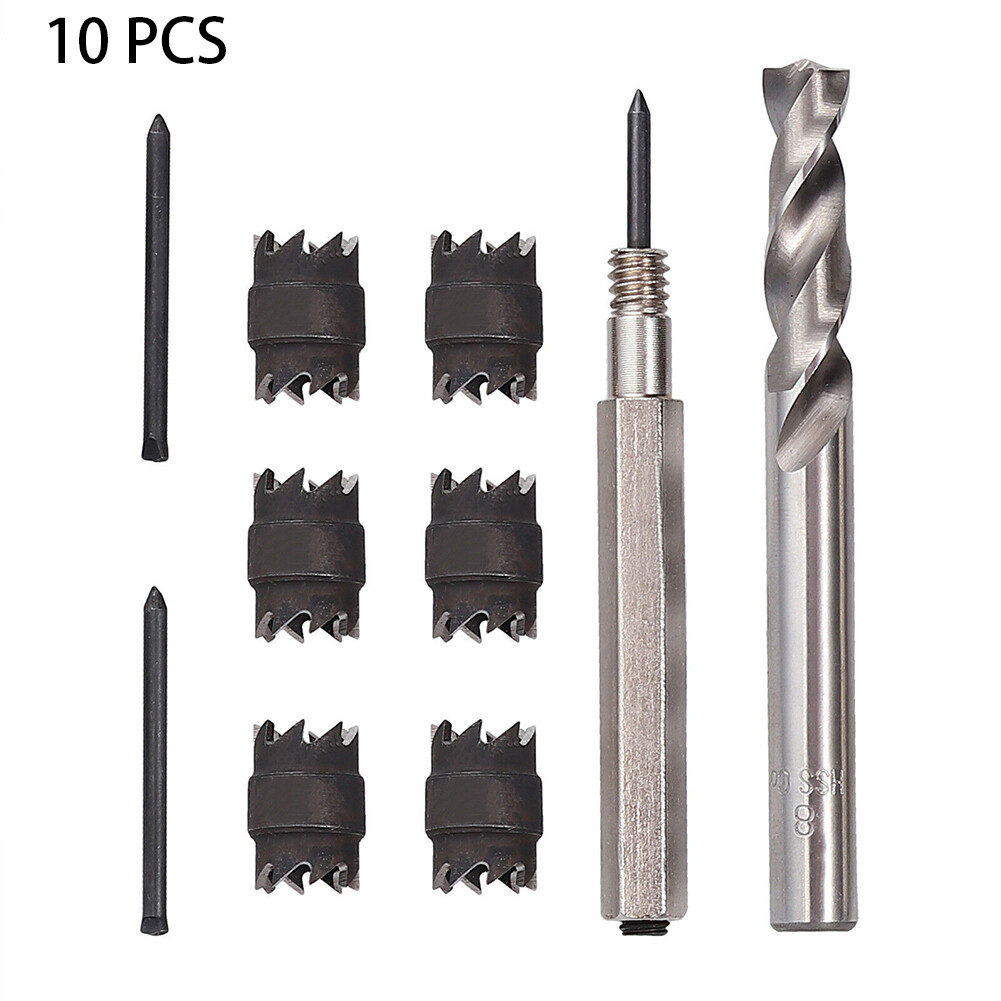 10pcs Rotary Head Double Sided Spot Weld Repair Drill Bits Power Tools ...