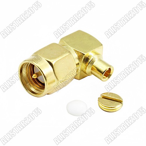 SMA Male Plug Right Angle Solder Semi-Rigid RG405 0.086" Cable RF ...