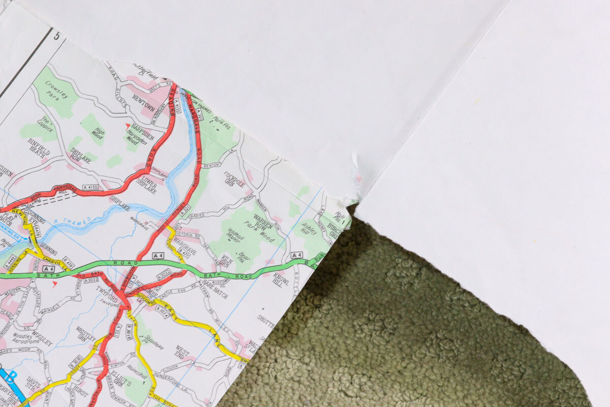 30 Miles around London Folding Road Map, street names, index, vintage ...