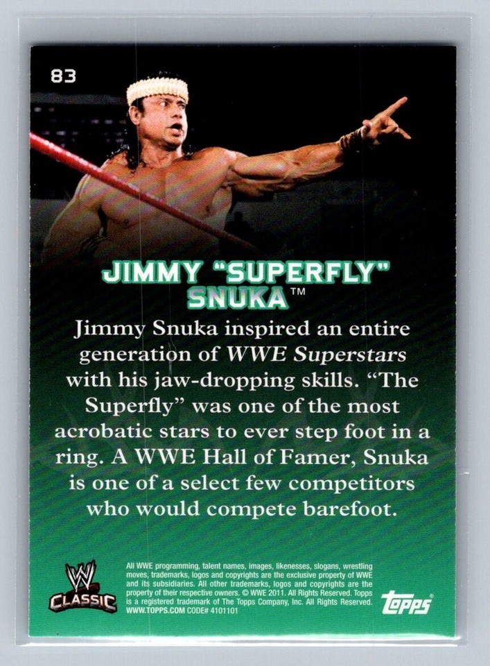 2011 Topps WWE Classic #83 Jimmy Superfly Snuka | eBay