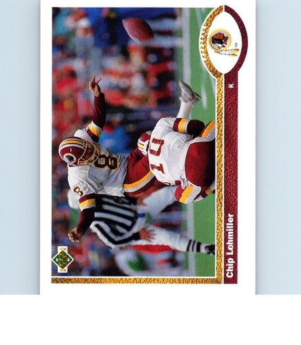 Chip Lohmiller 419 Redskins 1991 Upper Deck NFL Football Trading Card ...
