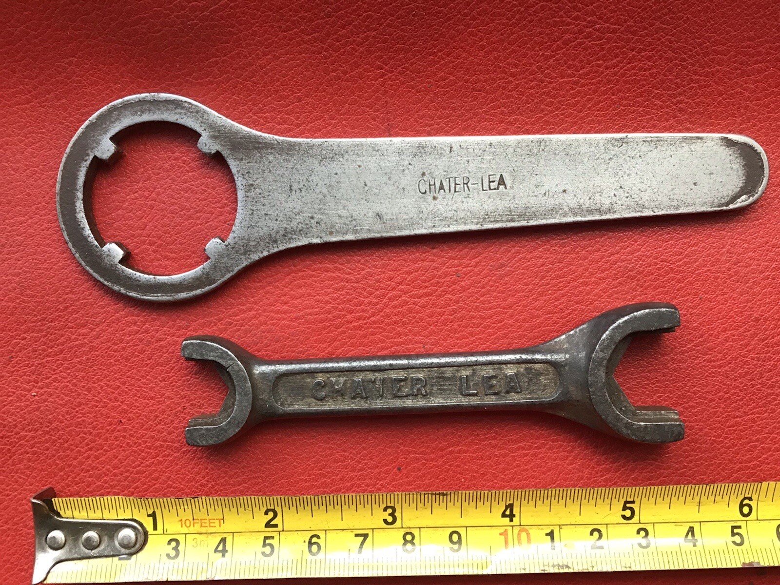 CHATER LEA MOTORCYCLE BICYCLE ENGINE VINTAGE SPANNERS RARE PARTS OF OLD ...