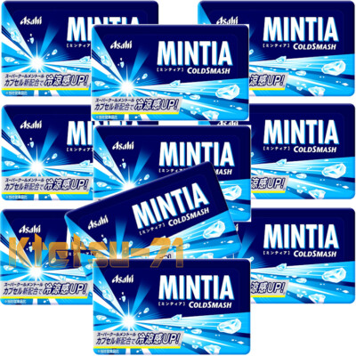MINTIA COLD SMASH Super Refreshing Mint tablet Candy 10 packs Asahi ...