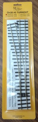 Micro Engineering On3O 14-403 Code 83 #5 Left Switch (DCC) | eBay