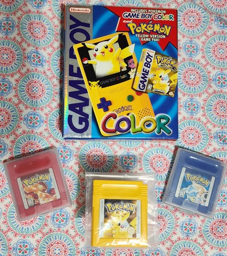 Nintendo Gameboy Color Pokemon Yellow US Limited Pikachu Edition 100% ...