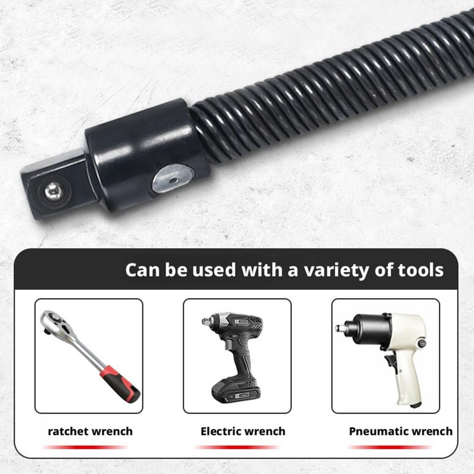 250/350 mm 1/2'' Flexible Socket Extension Ratchet Drive Socket ...