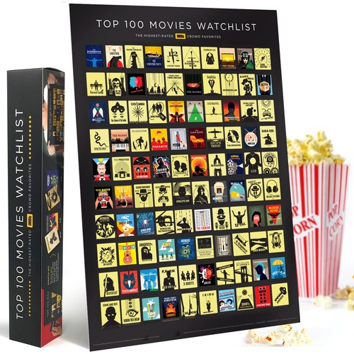 Official IMDb Top 100 Movies Scratch Off Poster | Premium Bucket List ...