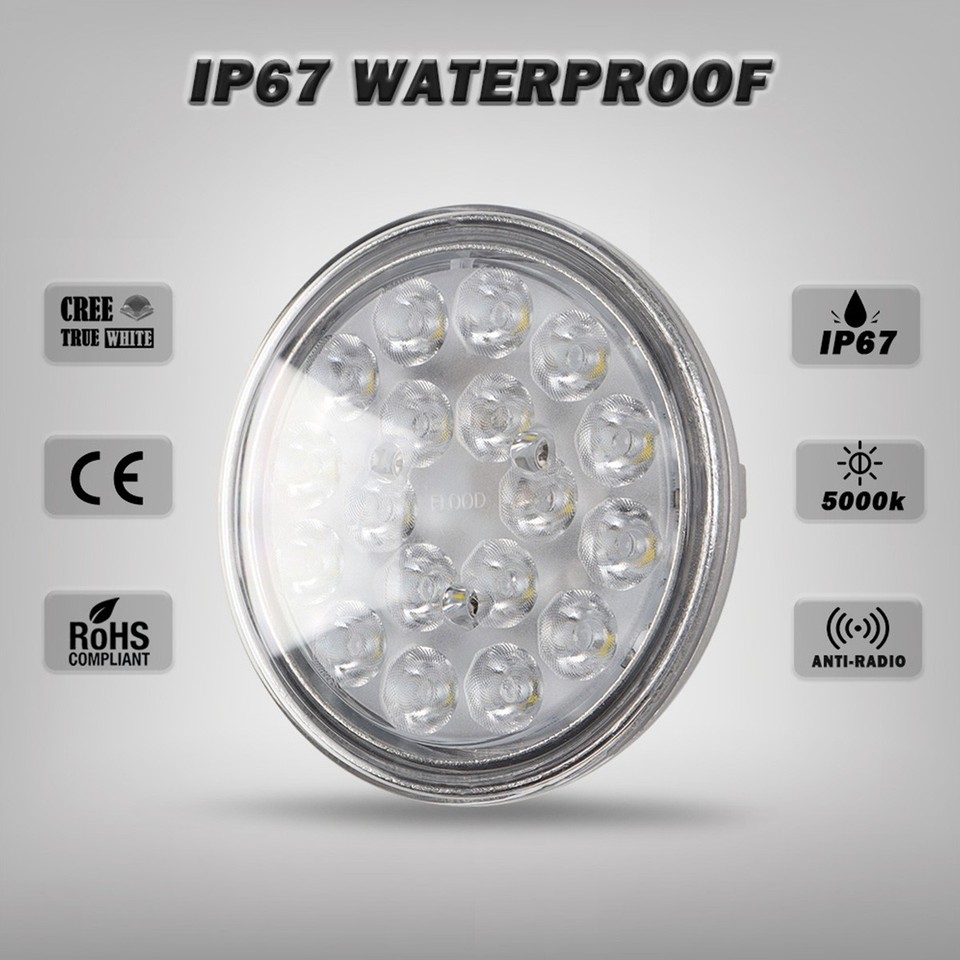 2pcs 90W PAR 36 For Aircraft LED Sealed beam 7200 Lumens LED Landing ...