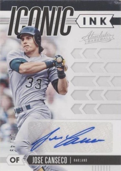 2020 Panini Absolute - Iconic Ink #IC-JC Jose Canseco /49 (AU) for sale ...