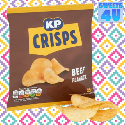 KP Beef Flavour Potato Crisps 25g x 48 Packs 5000237002933 | eBay UK