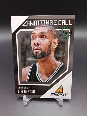 /25 Tim Duncan 2013-14 Panini Pinnacle Behind The Numbers Green Artist ...