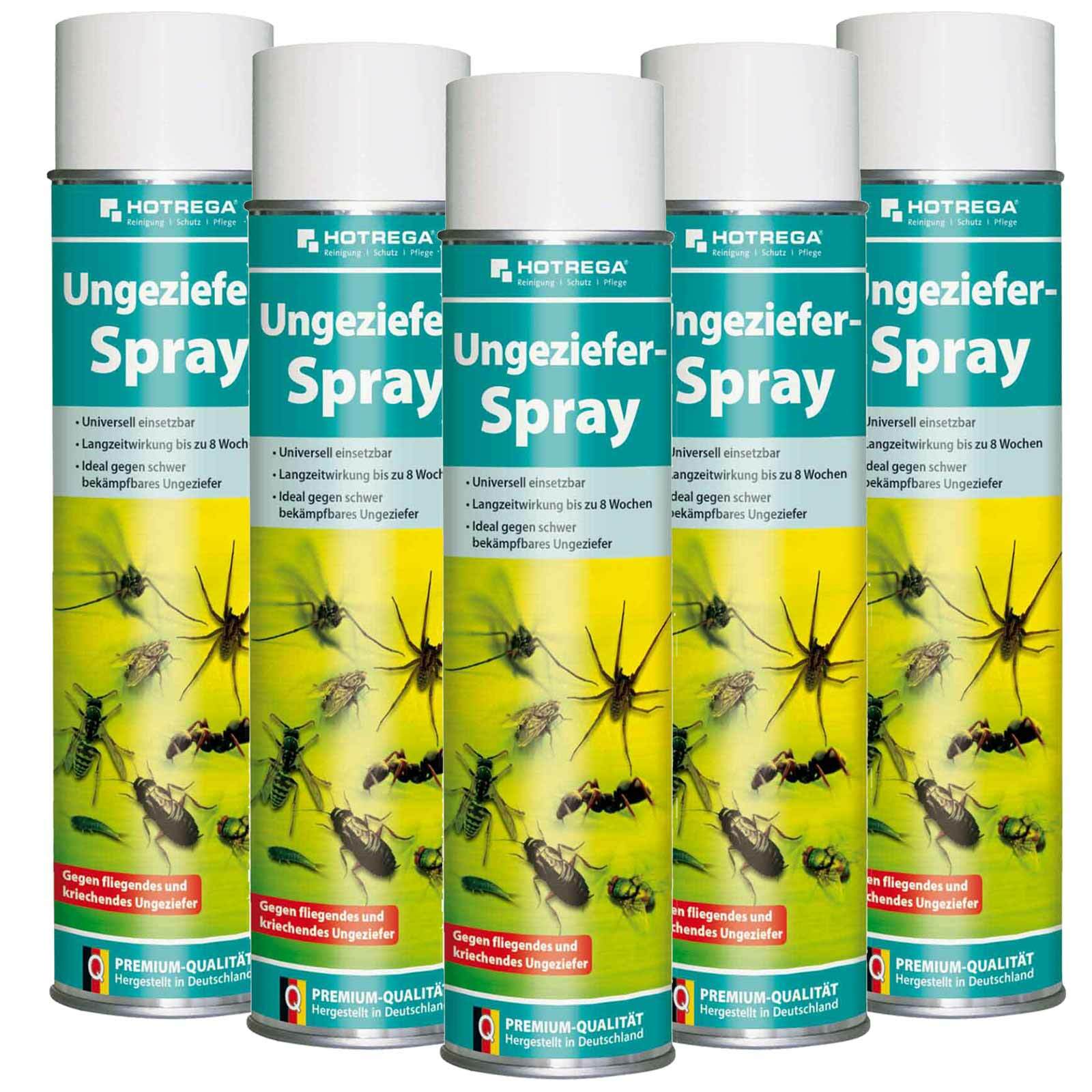 HOTREGA Ungeziefer Spray 5x 600ml, Insektenvernichter