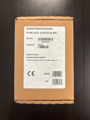 HPE C8S75B MSA 1Gb RJ-45 iSCSI 876145-001 SFP-T 100M over RJ45 cable 4 ...