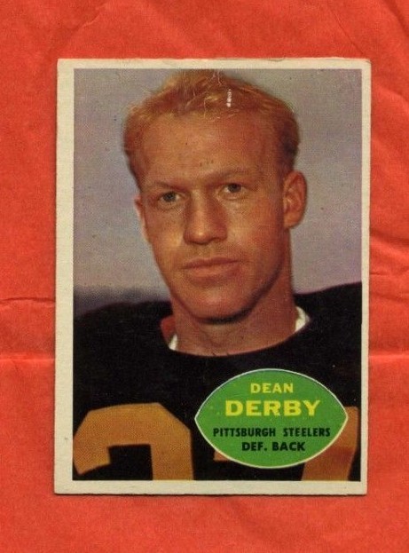 1960 Topps Football # 99 Dean Derby -- Steelers (VG-EX) Box 701 | eBay