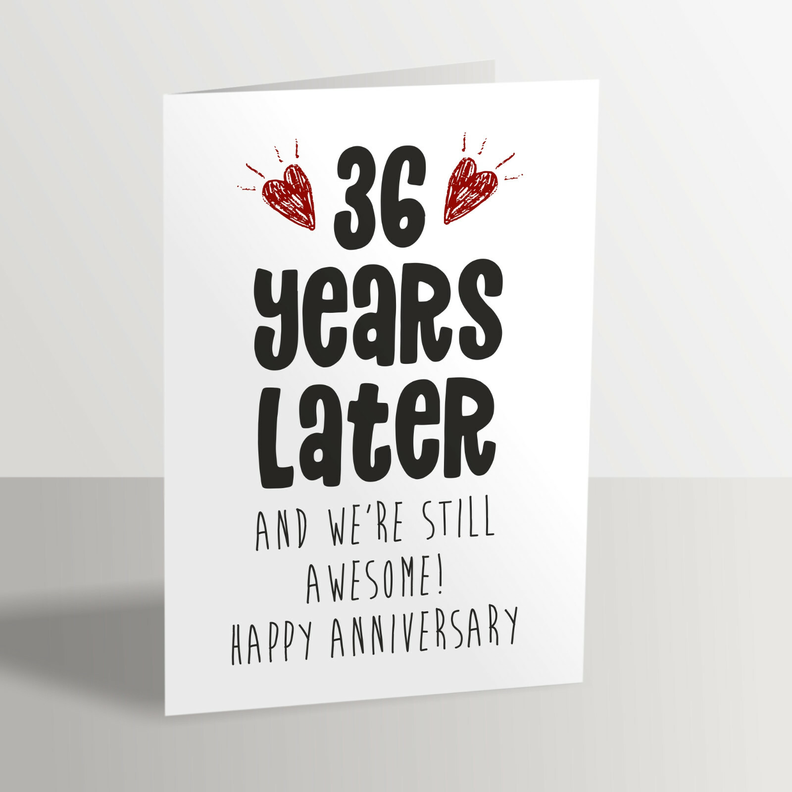36th Anniversary Card - 36 Years Still Awesome - Him Her Wedding Thirty ...